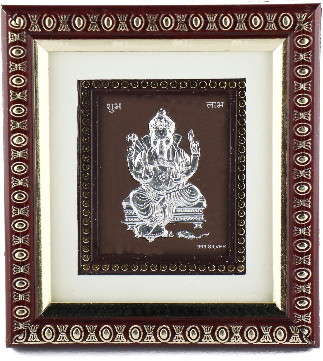 Buy Hem Jewels 999 Pure Silver Ganesh Frame for Gift and Home Décor (4. ...