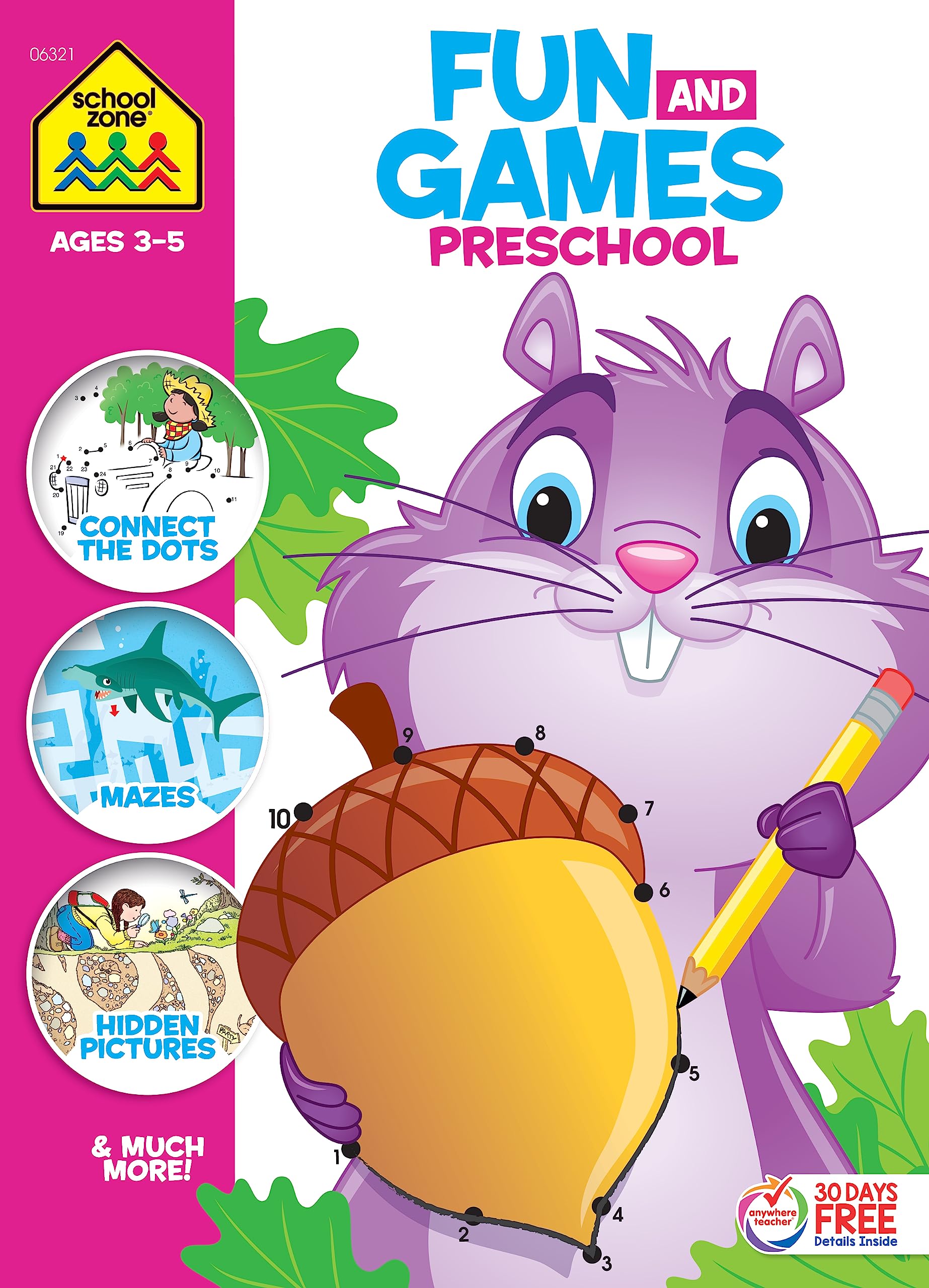 Mua School Zone Fun and Games Preschool Activity Workbook: 320 Pages ...