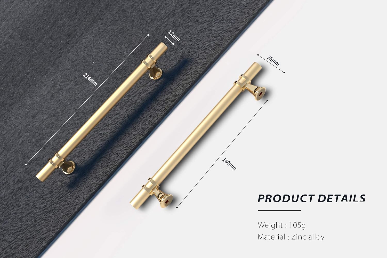 BUHO1991 5PCS 160mm Kitchen Wardrobe Handles with Screws Zinc Alloy ...