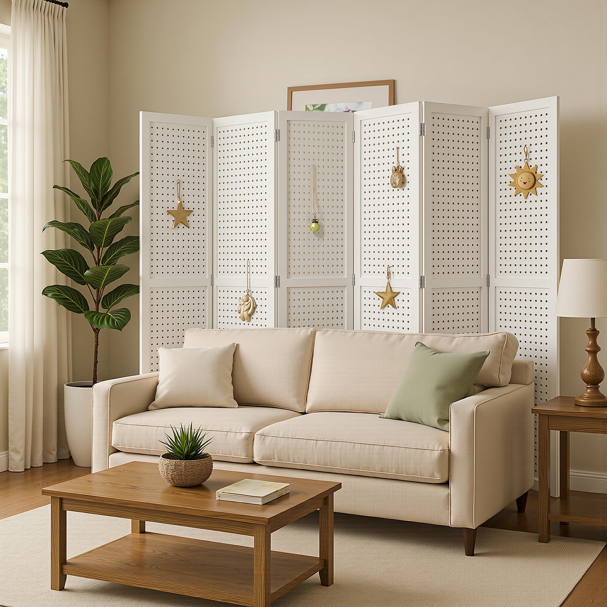 Osparple Room Divider 6 Panel 5.6FT Partition Room Dividers ...