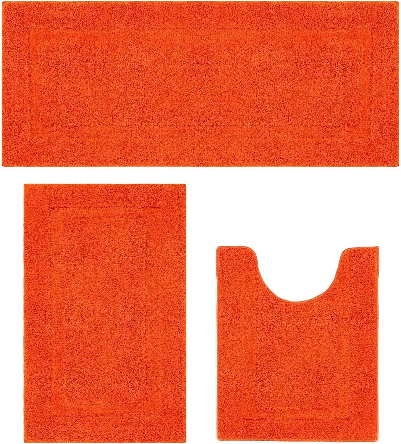 SHACOS Bathroom Runner Rugs Sets of 3 Soft Plush Bath Mats with U Shape ...