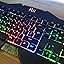 RK400 Rainbow LED Backlit Gaming Keyboard Mouse Combo Bundle UK Layout ...