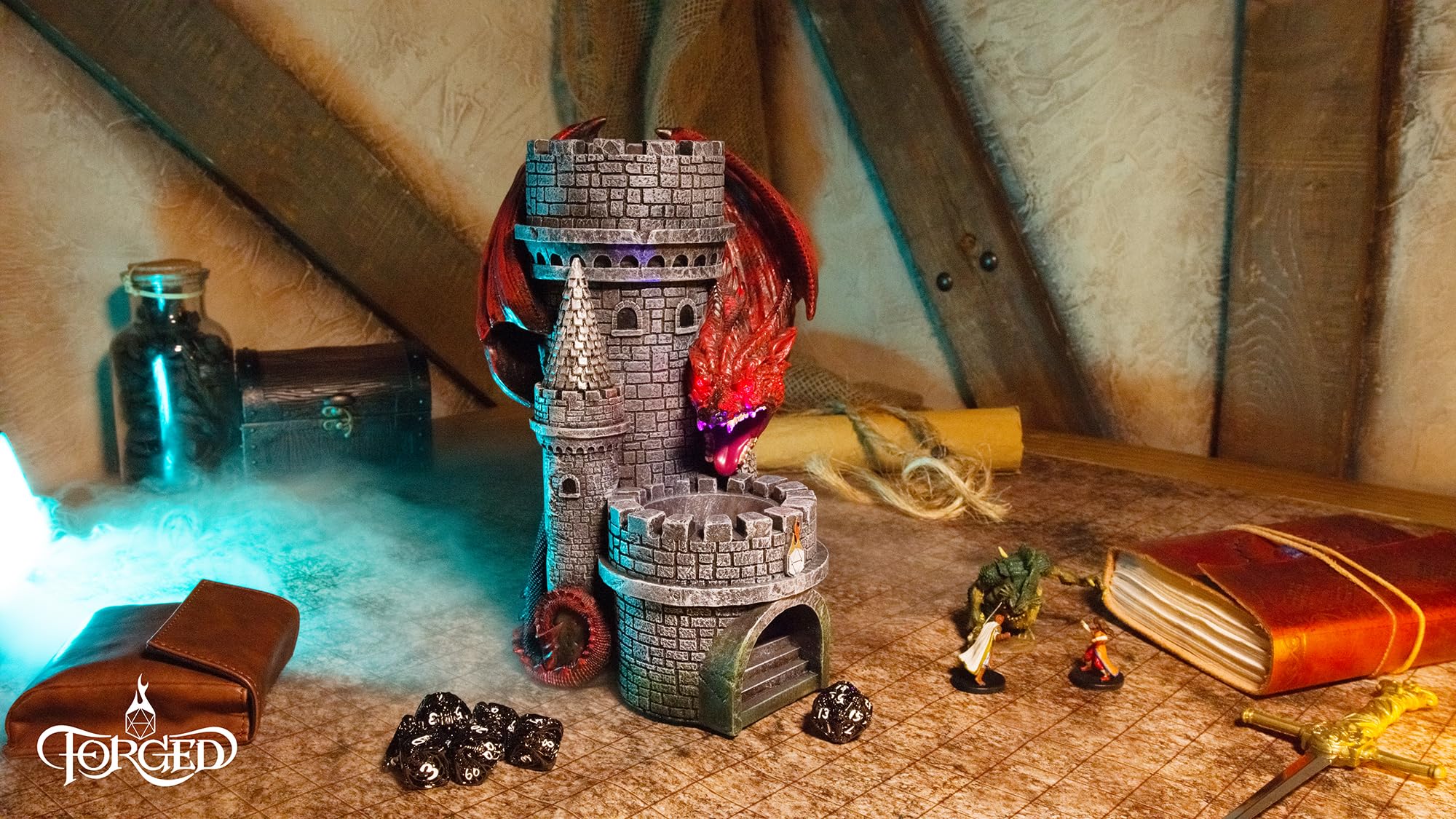 Mua Forged Dice Co. Dragon’s Keep Dice Tower - Hand Painted Dice ...