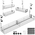 Amazon.com: Multi-Model Under Desk Cable Management 2 Pack Metal Under Desk Wire Management Tray ...