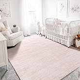 Amazon.com: LIMON HOME Light Pink Nursery Area Rug 6x9 for Bedroom ...