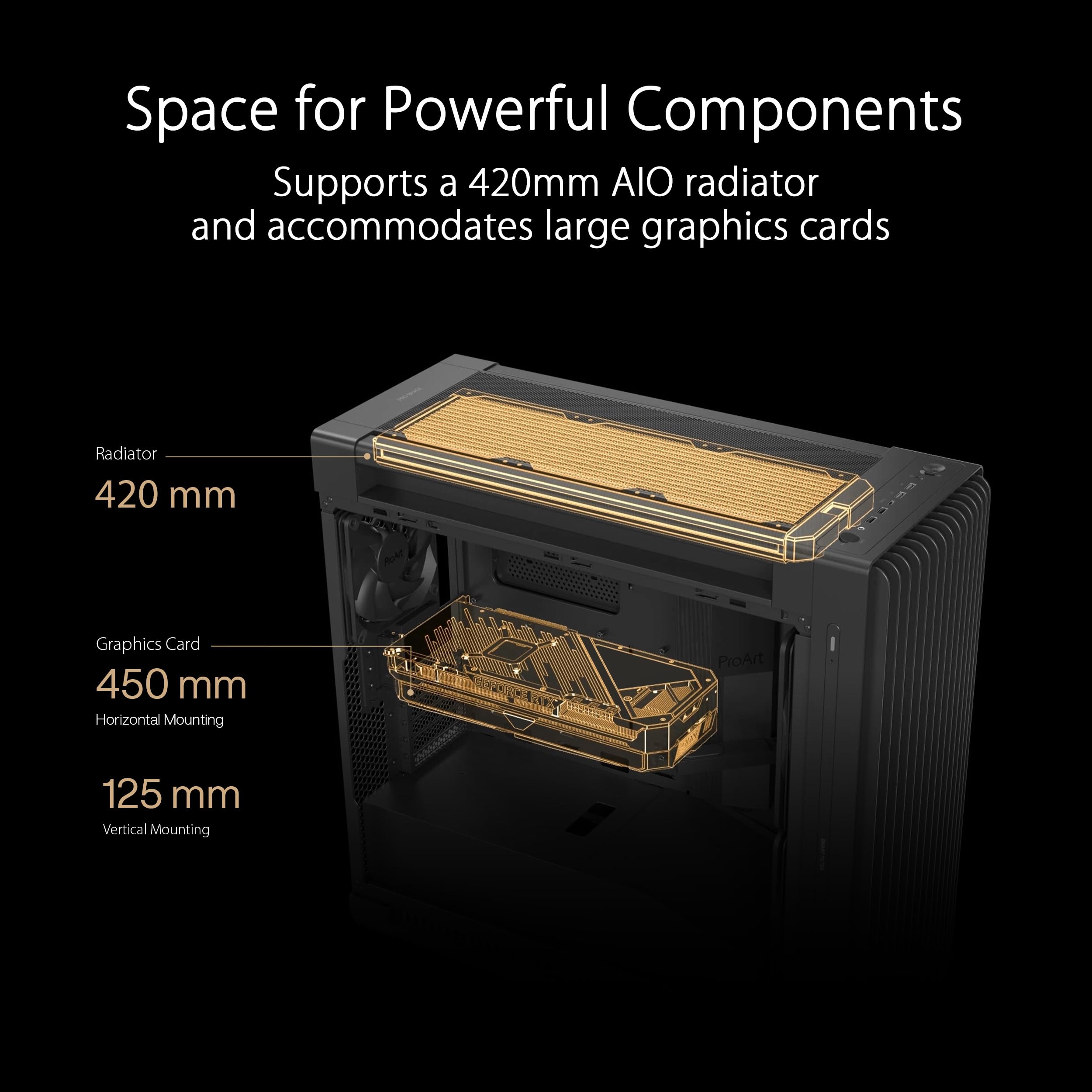 Mua ProArt PA602 E-ATX Computer Case 420mm Radiator Support, Dual 200mm ...