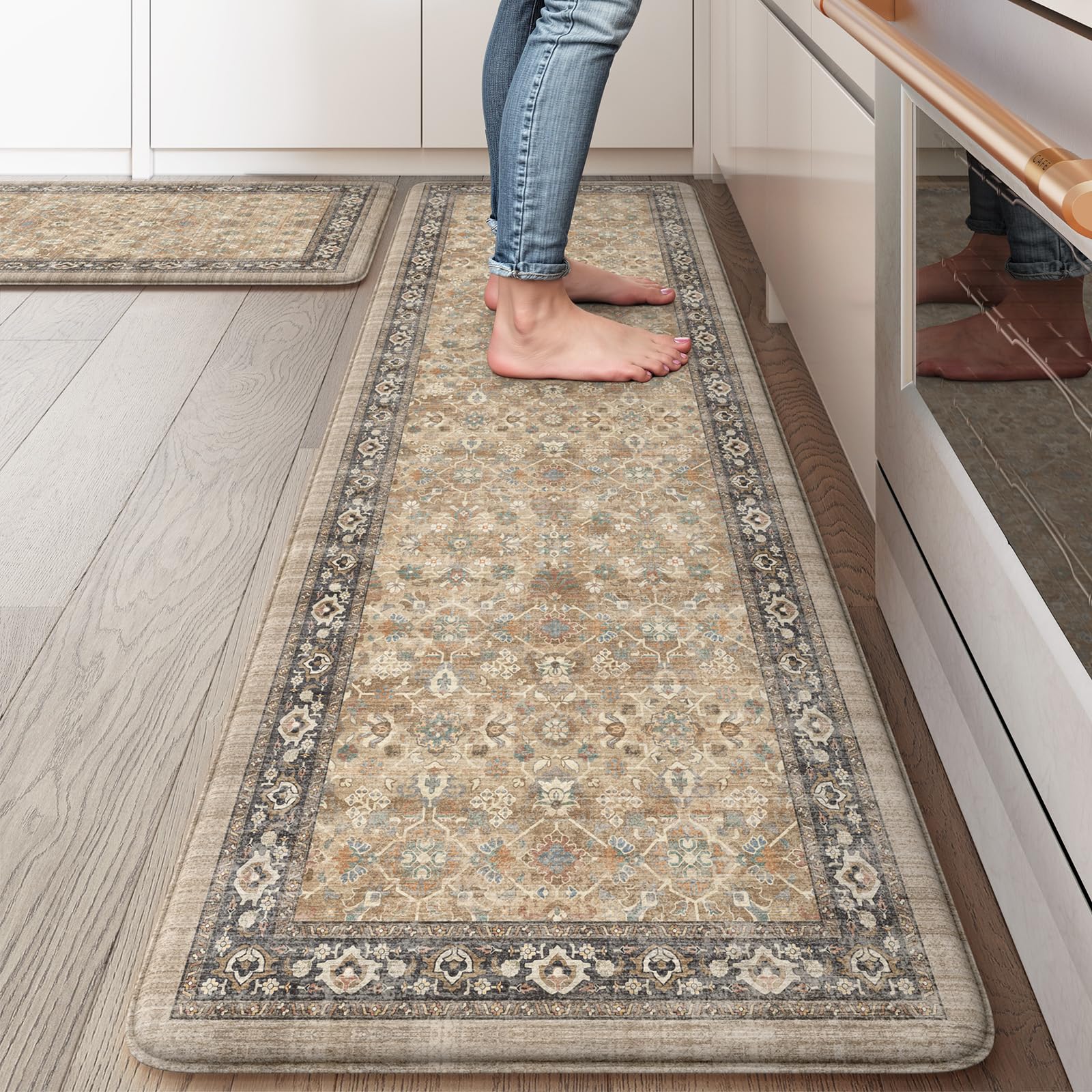 Sungea Anti Fatigue Kitchen Mat, Farmhouse Kitchen Mats for Floor 2 ...