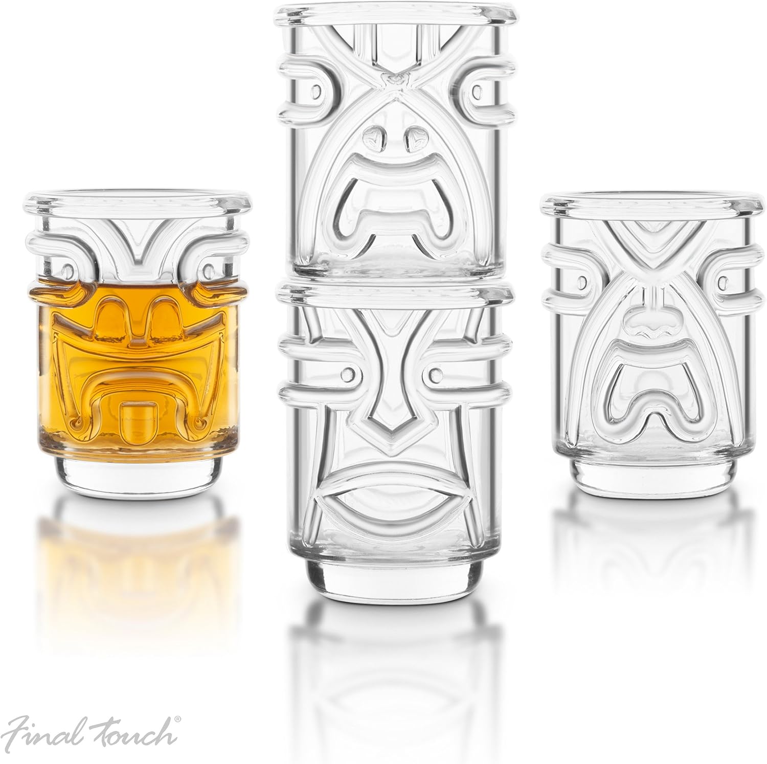 Final Touch TIKI Stackable Shot Glasses Verres à liqueur Clair CLEAR ...