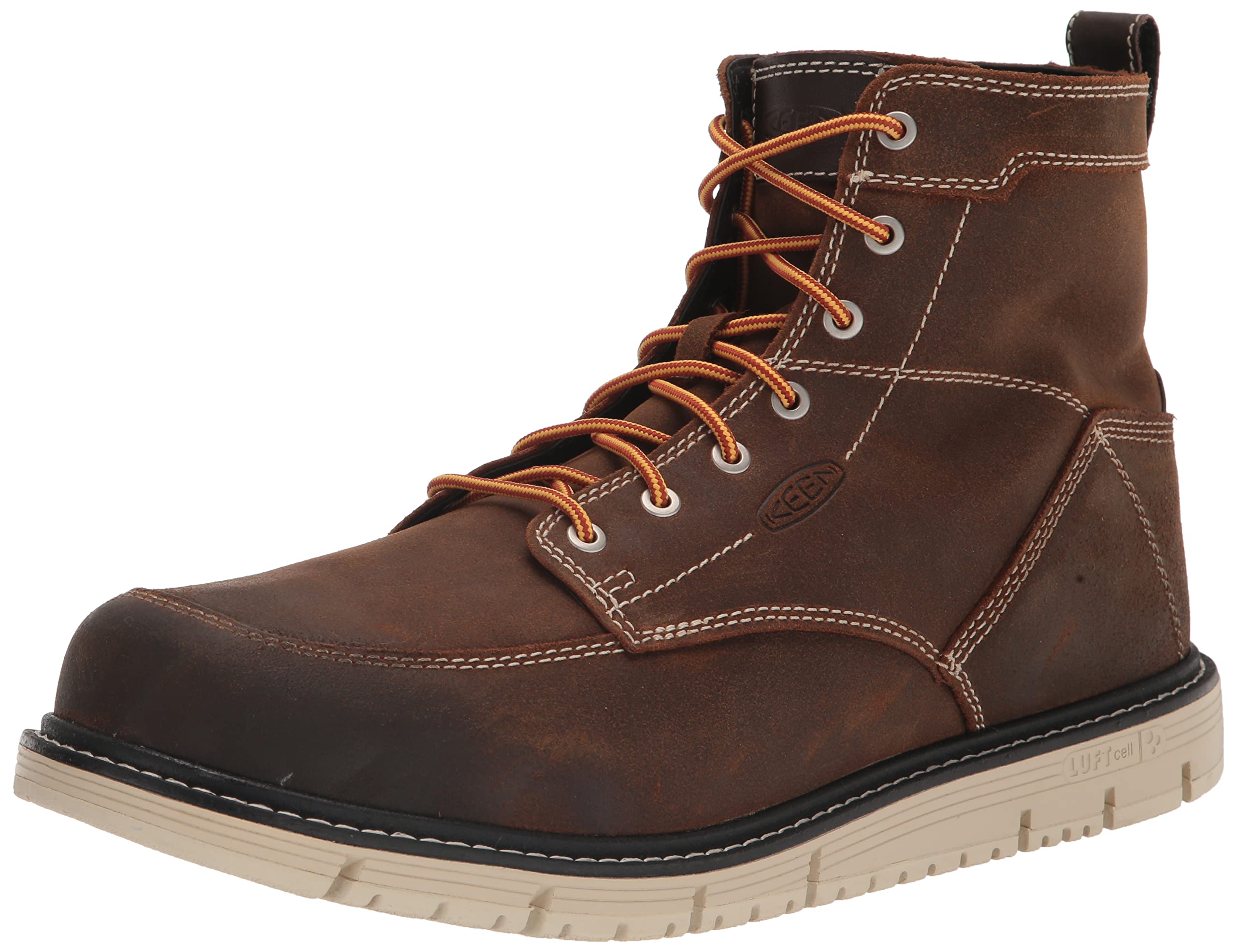 KEEN Utility Men's San Jose 6" Soft Toe Wedge Work Boots, Coffee Bean ...