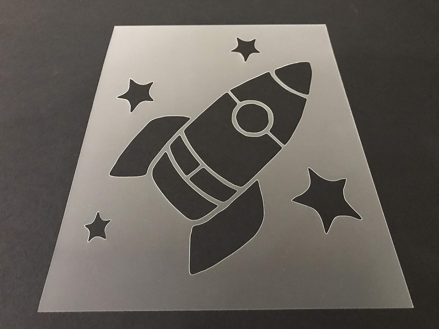 Amazon.com: Rocket Stencil #2 Reusable 10 mil Thick 8in x 10.5in sheet ...