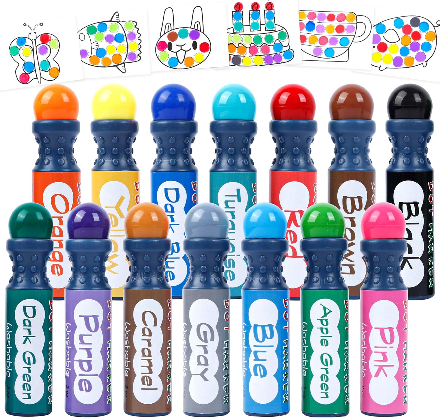 Amazon Shuttle Art Dot Markers 14 Colors Highly Washable Bingo