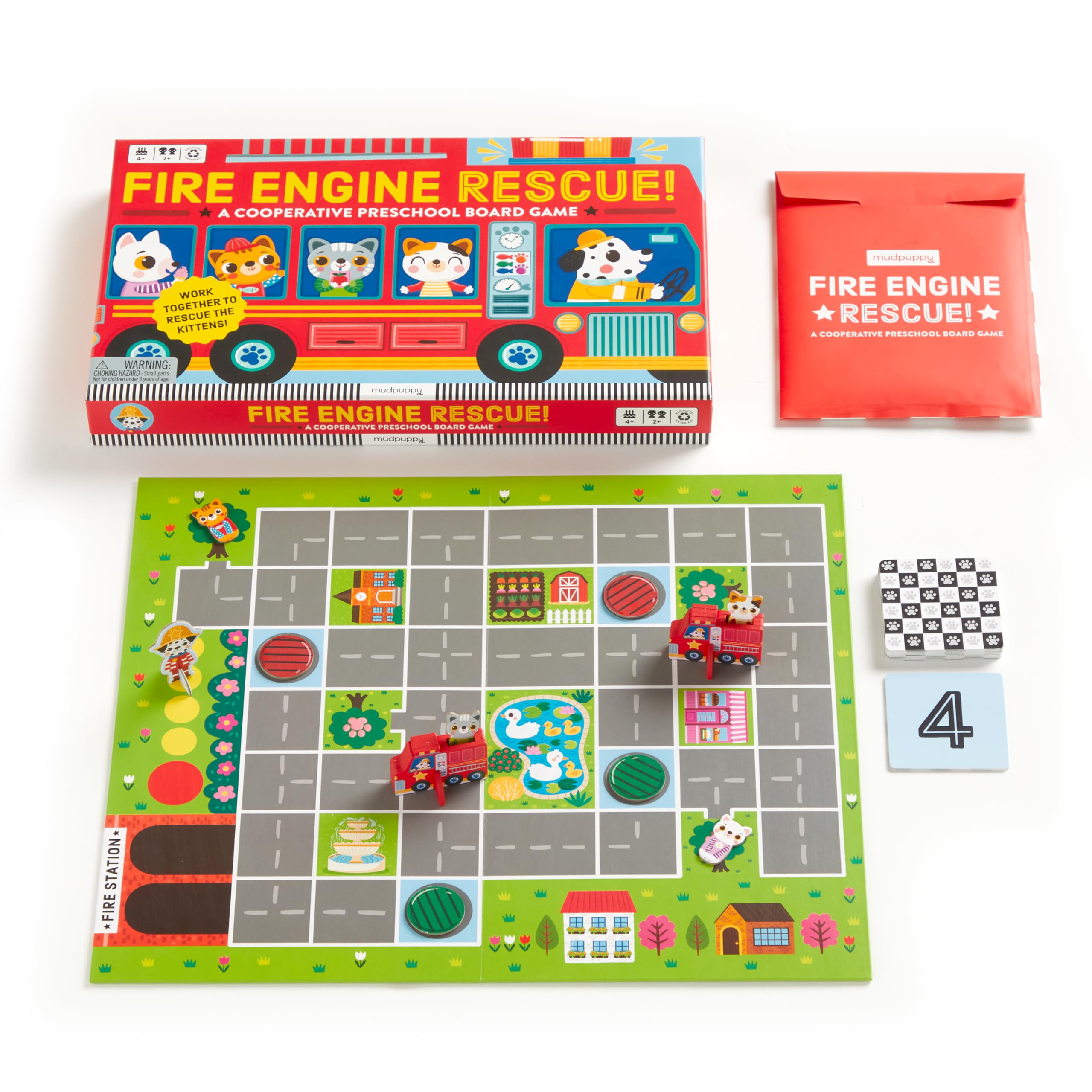 Mua Mudpuppy Fire Engine Rescue – Cooperative Preschool Board Game ...