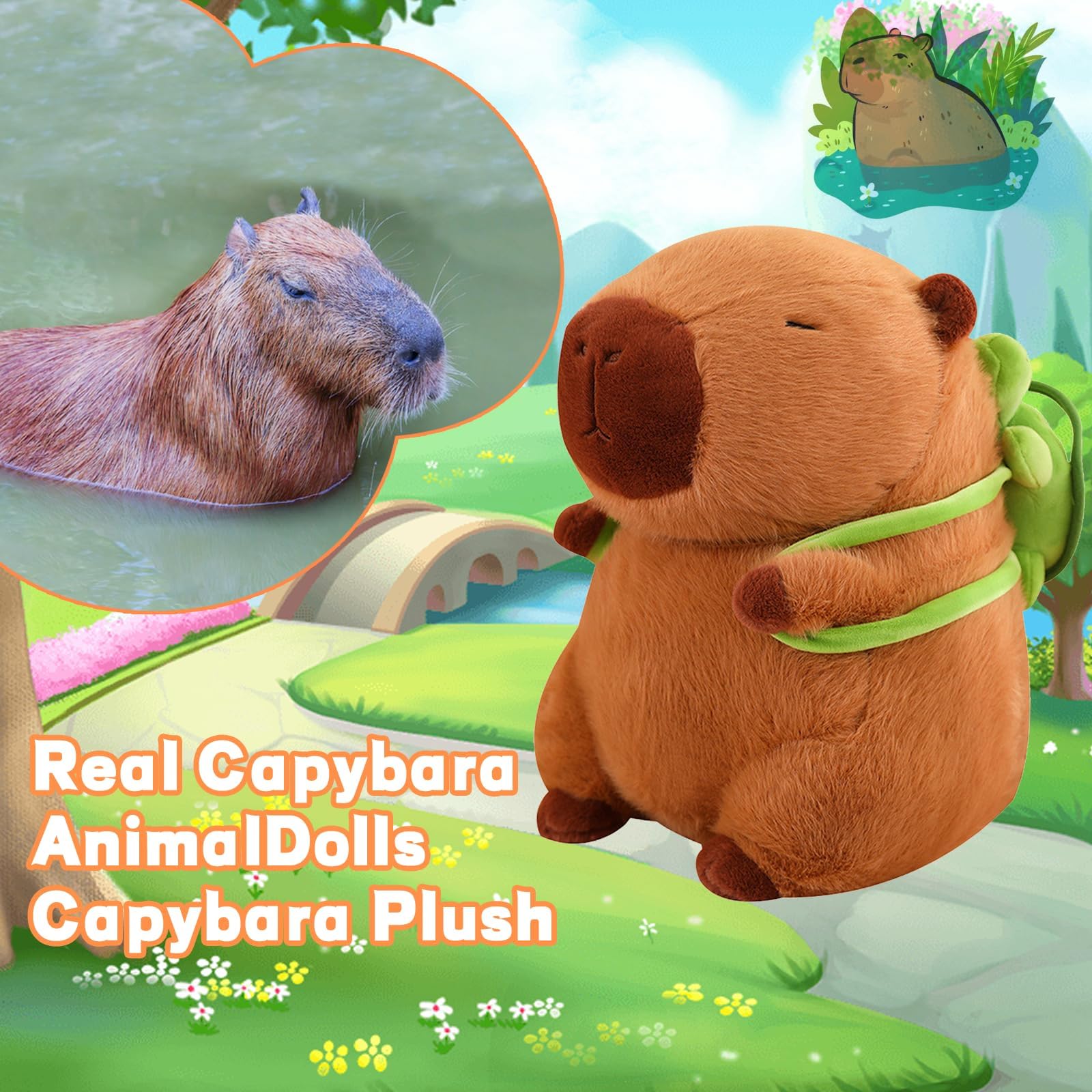 Mua Simulation Capybara Plush Toy, Cute Capybara Cuddly Toy, 23 cm ...
