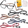 Amazon.com: Eyeglasses Holder Strap Cord - PREMIUM ECO LEATHER ...