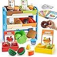 Amazon.com: Montessori Color Sorting Food Toy, 60+ Pieces Play Food for ...