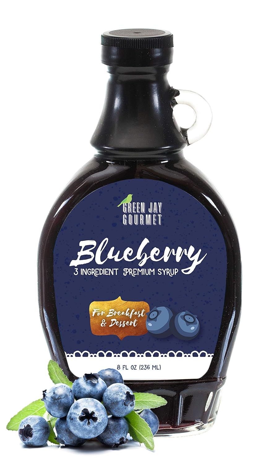Amazon.com : Green Jay Gourmet Blueberry Syrup - 3 Ingredient Premium ...