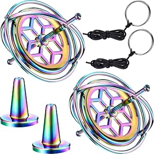 Amazon.com: meekoo 2 Packs Metal Anti-Gravity Gyroscope Colorful ...