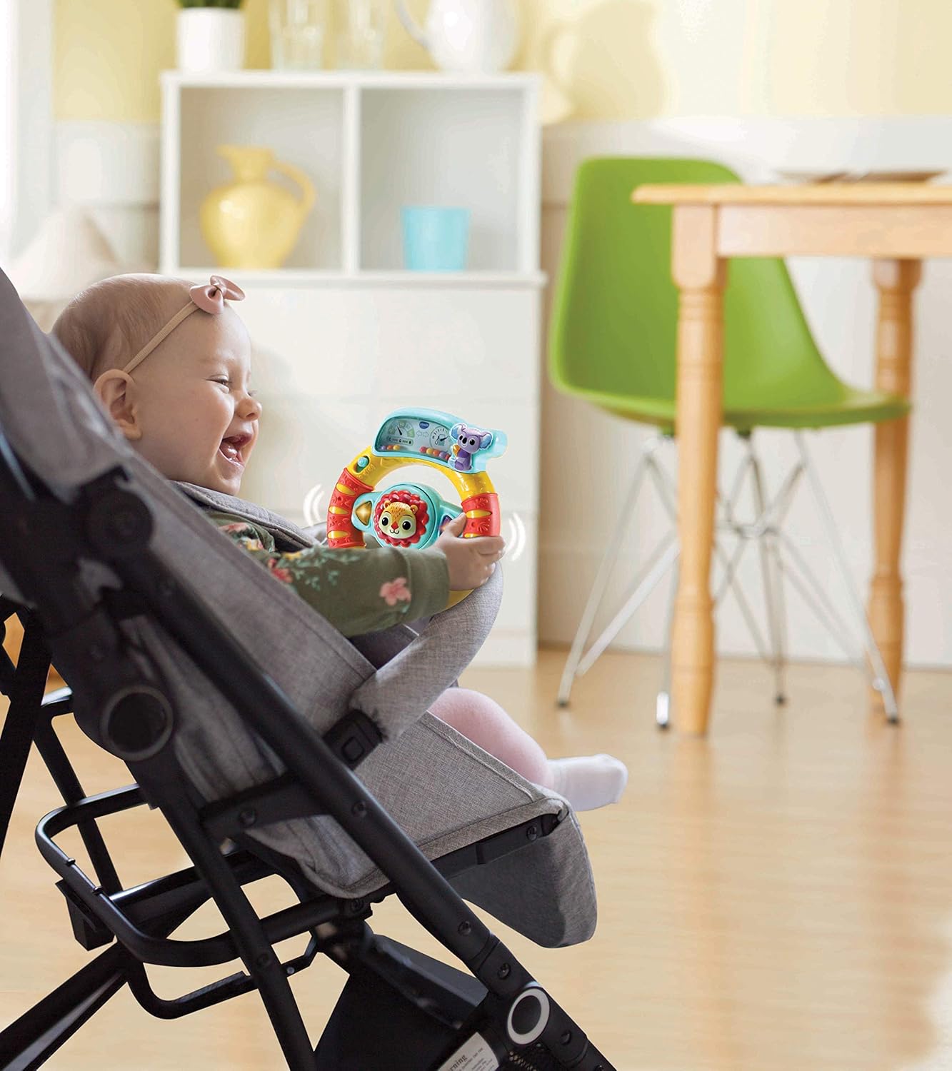 VTech Baby Roar & Explore Wheel, Interactive Baby Toy with Phrases ...