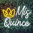 Mis Quince Neon Sign, LED Mis Quinceanera Neon Sign with Crown ...