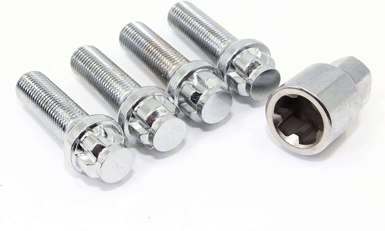 14x1.5 Ball Seat Tuner Lug Bolt Wheel Security Locks Chrome Heat ...