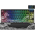 Amazon.com: Womier 75% Keyboard with Color Multimedia Screen Wireless ...
