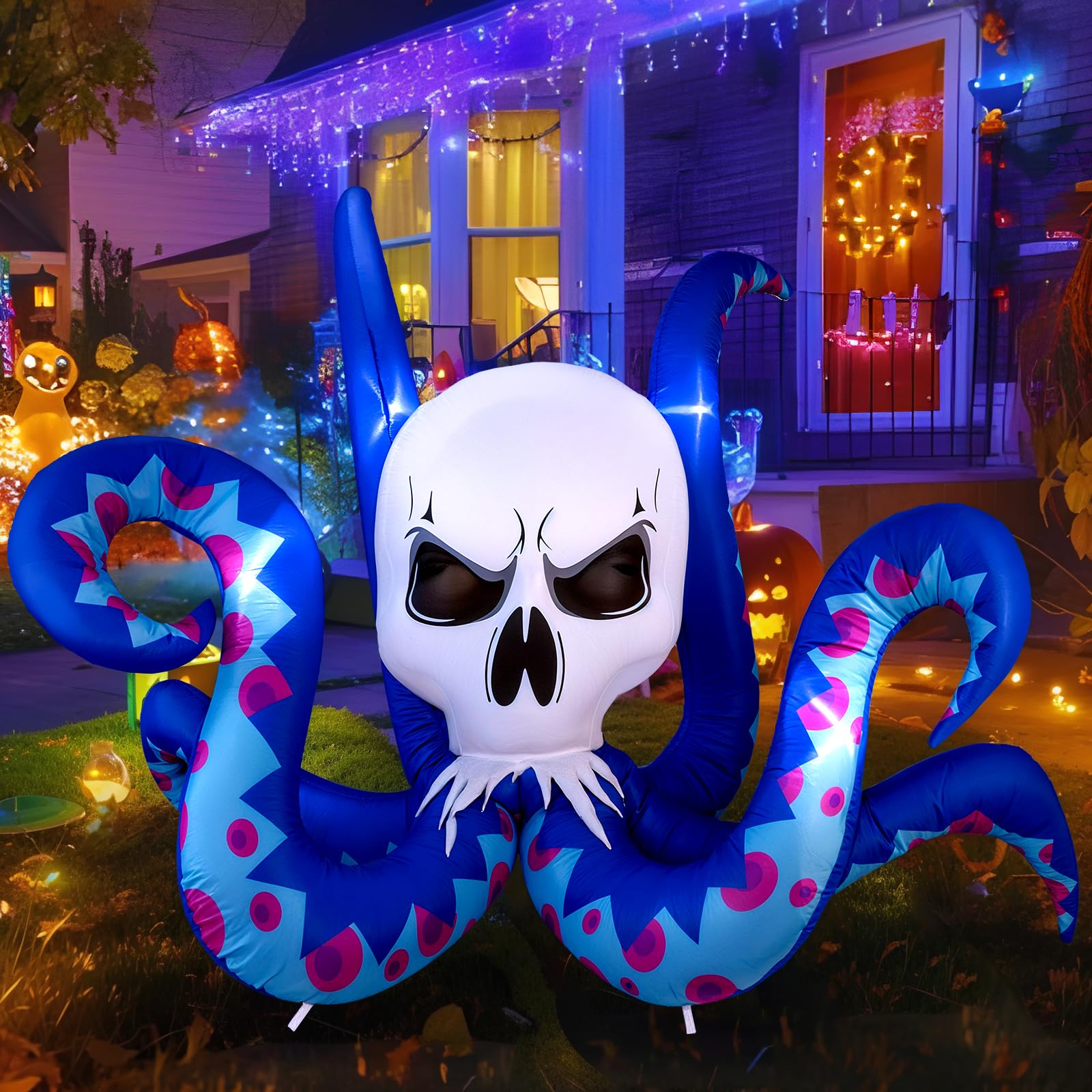 Morejoy 8FT Halloween Inflatable Outdoor Decoration - Halloween ...