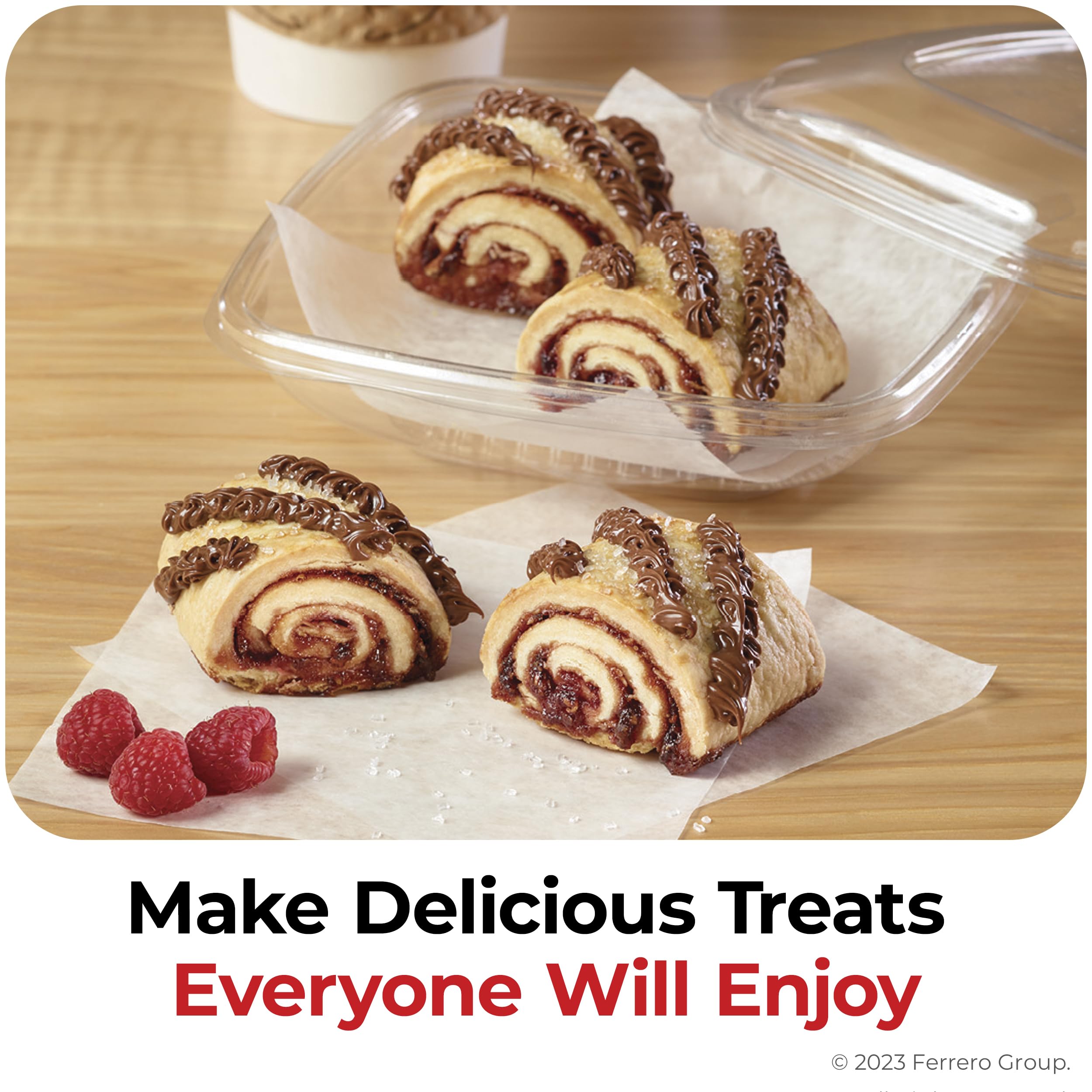 Mua Nutella Hazelnut Spread Single Serve Mini Cups, 120 Packs, Baking ...