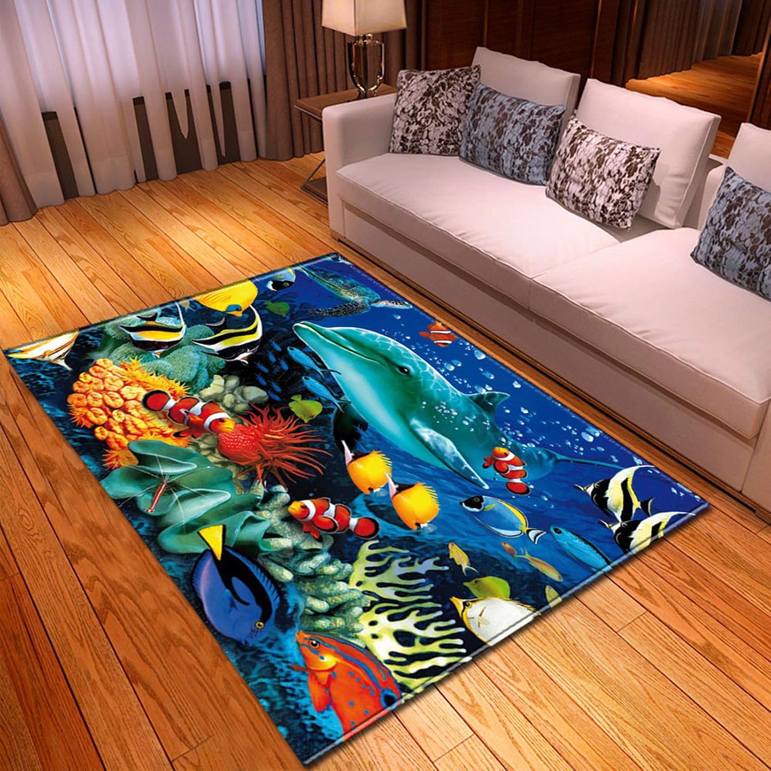 Amazon.de: STZJBD Ocean Beach Theme Rutschfester Teppich Für Wohnzimmer ...