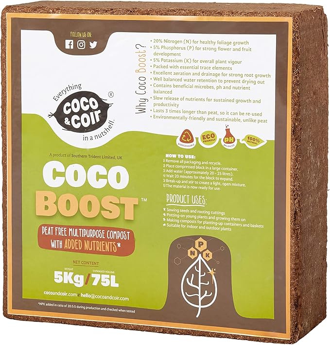 Coco&Coir Everything in a nutshell Boost-5KG Coco Boost, Brown: Amazon ...