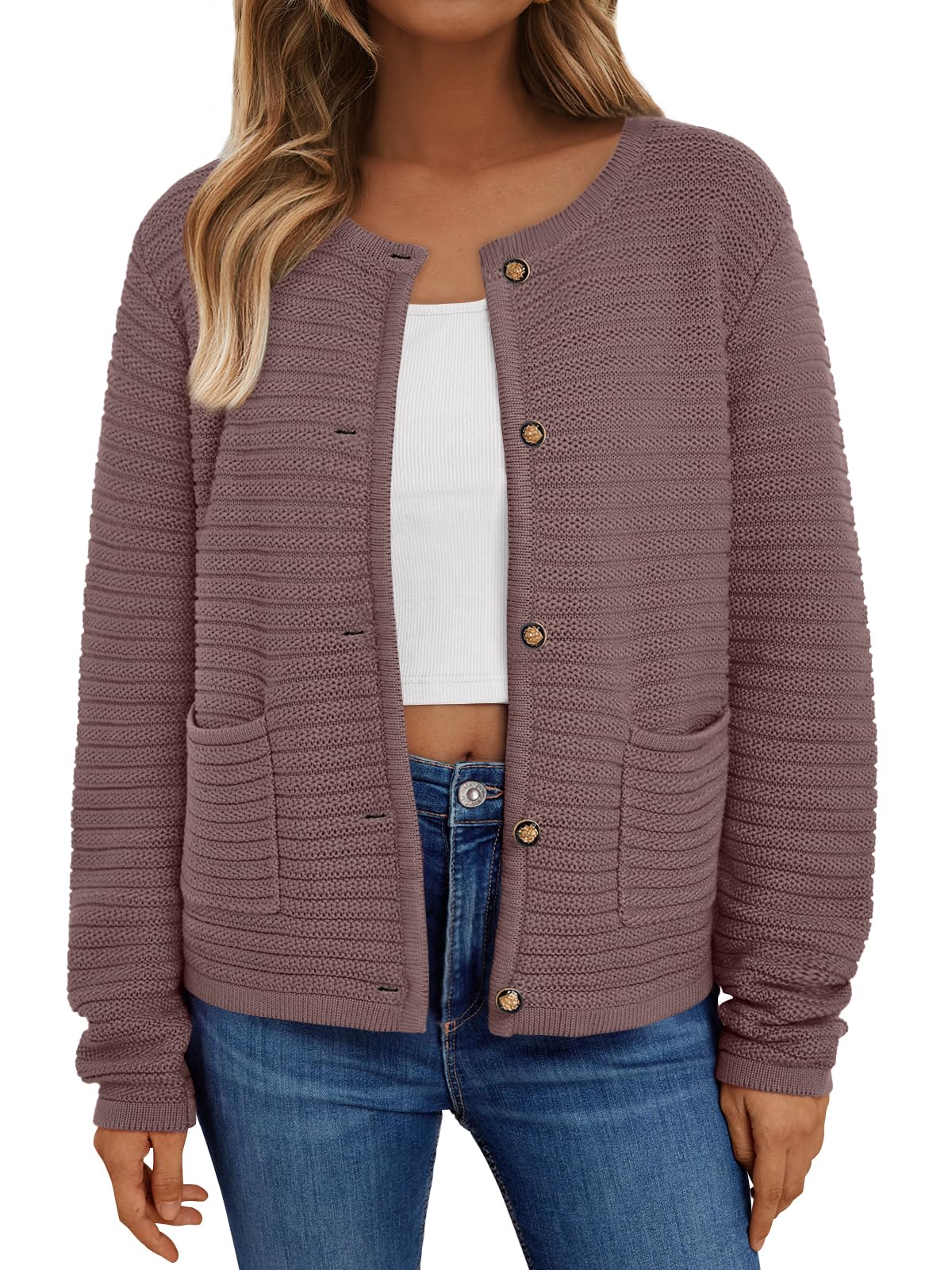 LILLUSORY Cardigan Sweaters for Women 2024 Fall Trendy Lightweight Open ...