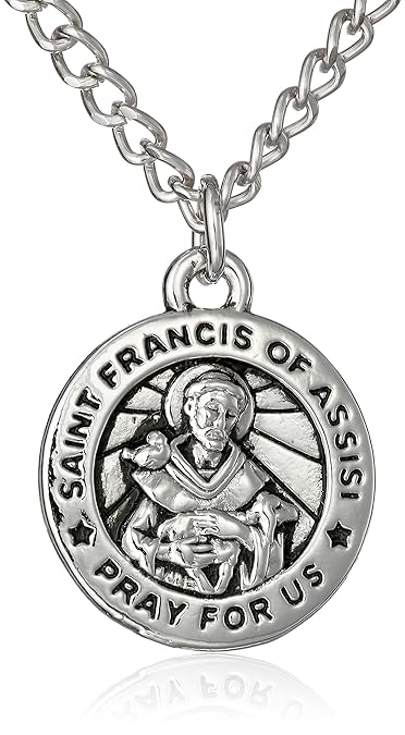 Men's St. Francis of Assisi Medal Chain Necklace: Amazon.ca: Jewelry
