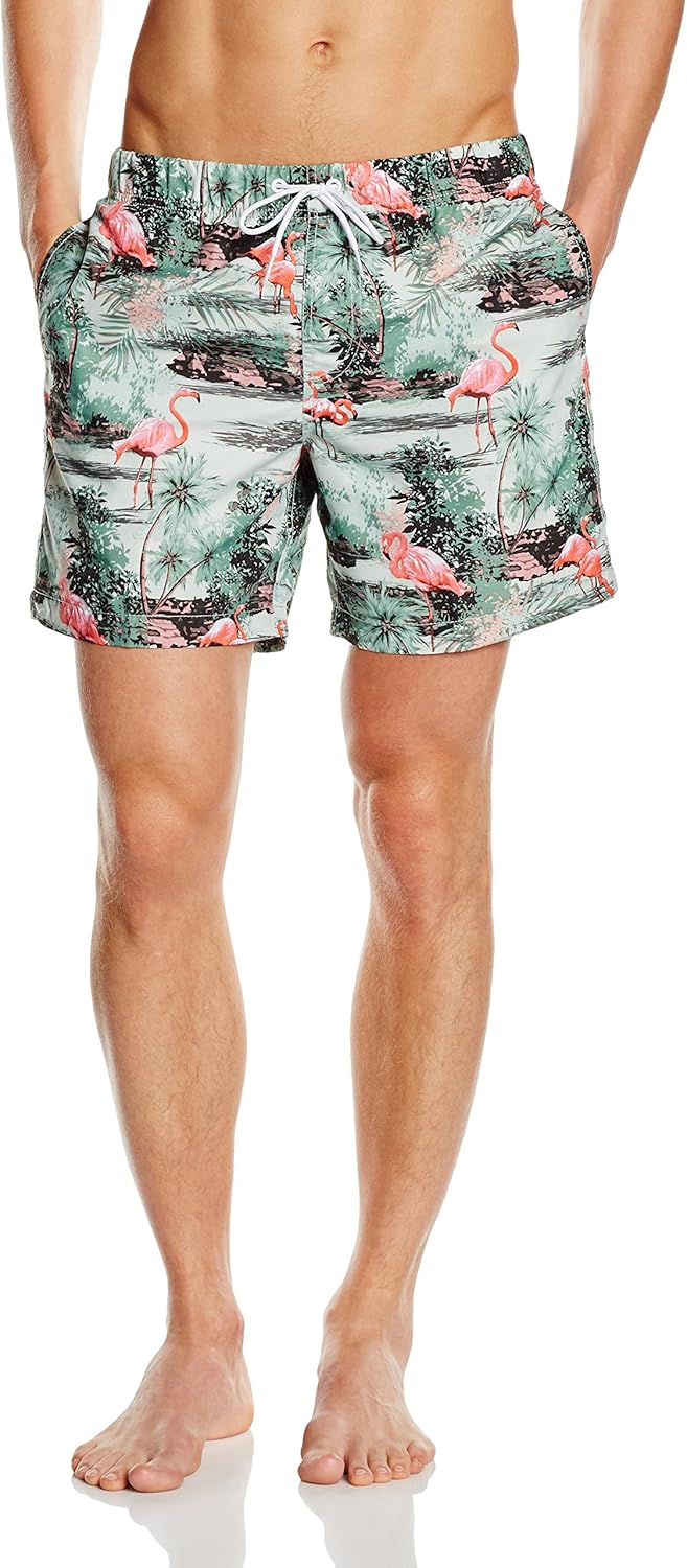 Miami Beach Swimwear Flamingo Swim Shorts, Multicoloured (Multi Colour ...