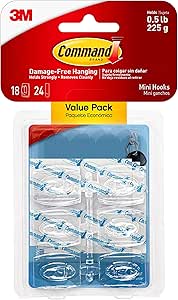 Amazon.com: Command Mini Hooks Value Pack, Clear, 18-Hooks (17006CLR ...