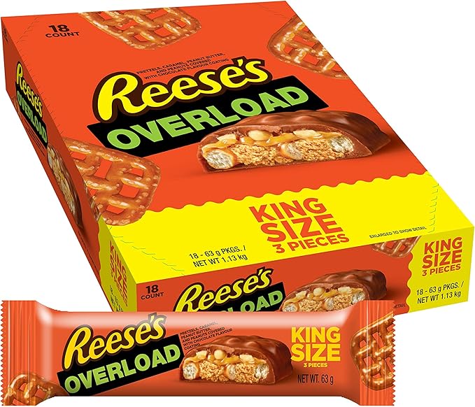 Reese's Overload, 42 g - Pack of 18, 93781: Amazon.co.uk: Grocery