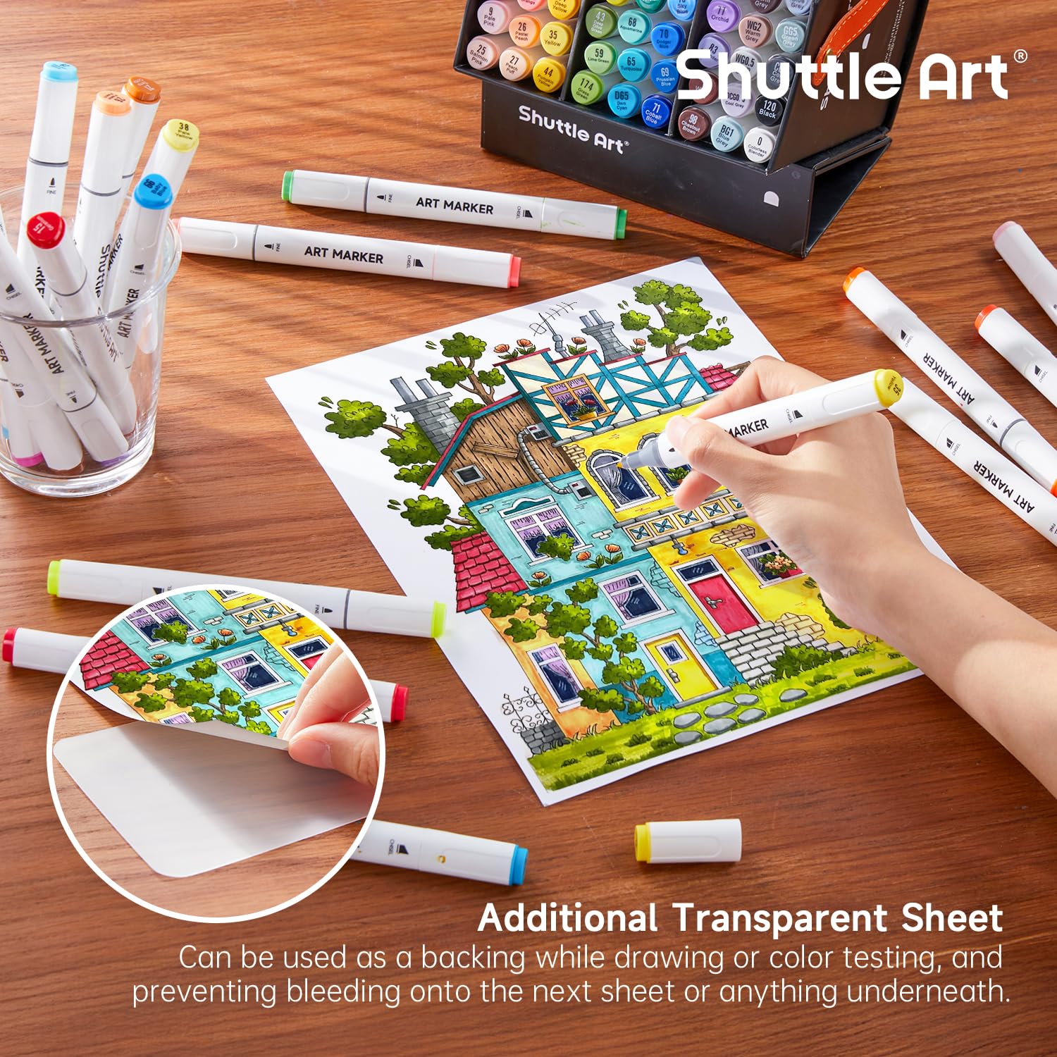 Mua Shuttle Art 51 Colors Alcohol Markers, 50 Colors Dual Tip Art ...