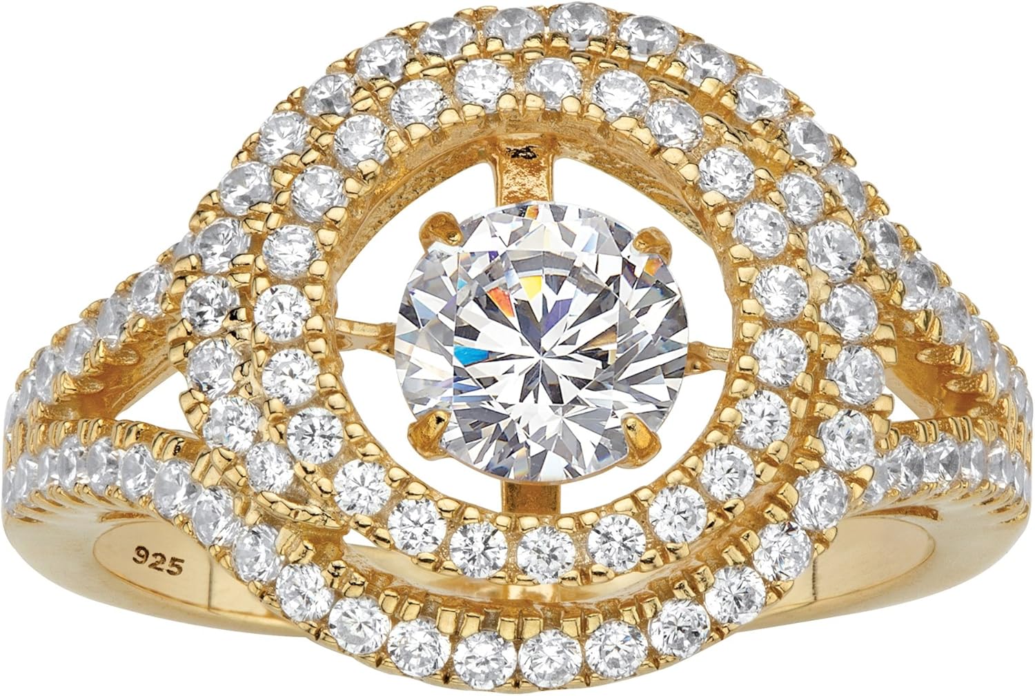 Amazon 14K Yellow Gold Over Sterling Silver Round Cubic Zirconia amazon-14k-yellow-gold-over-sterling-silver-round-cubic-zirconia