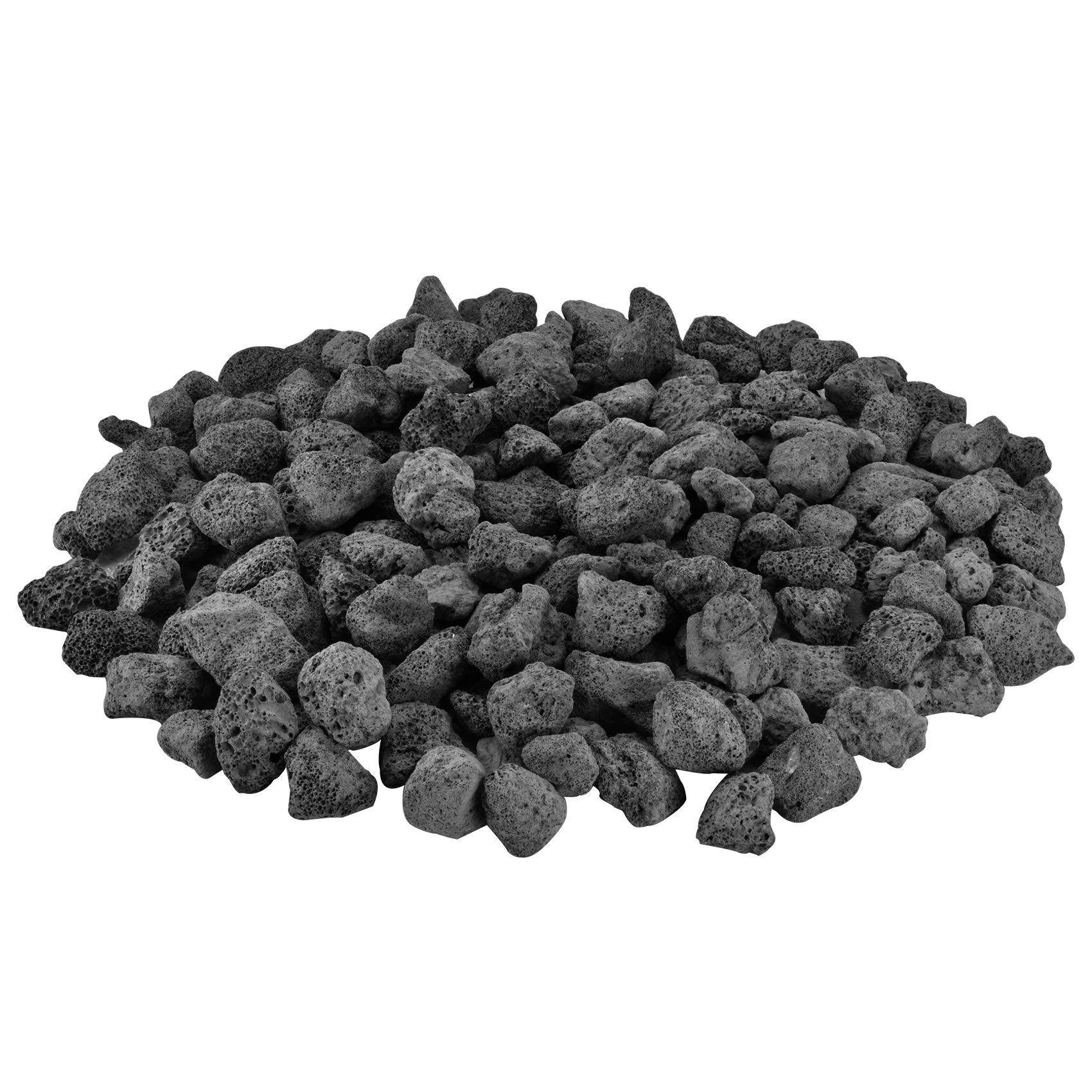 Mr. Fireglass 10 Pounds Lava Rocks Black Natural Stone Granules for Gas ...