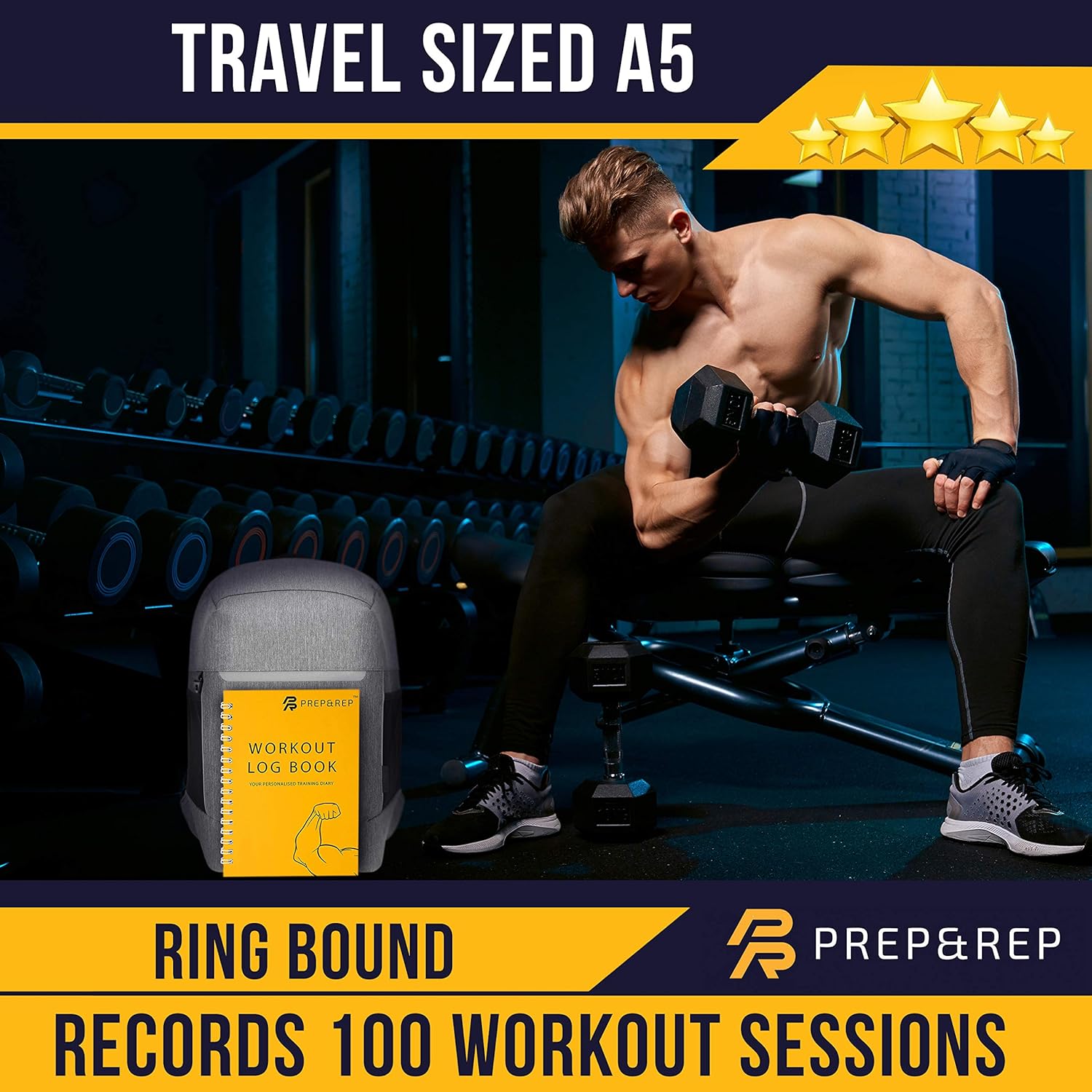 Prep and Rep Gym Workout Logbook | 114 Training Record Pages | A5 Gym ...