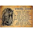 Amazon.com : Viking Metal Tin Sign,Viking Code,Wall Decor for Home Bar ...