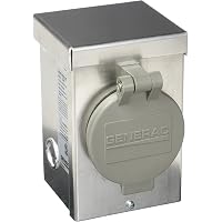 Generac 6346 30-Amp 125/250-Volt Aluminum Power Inlet Box with Spring ...
