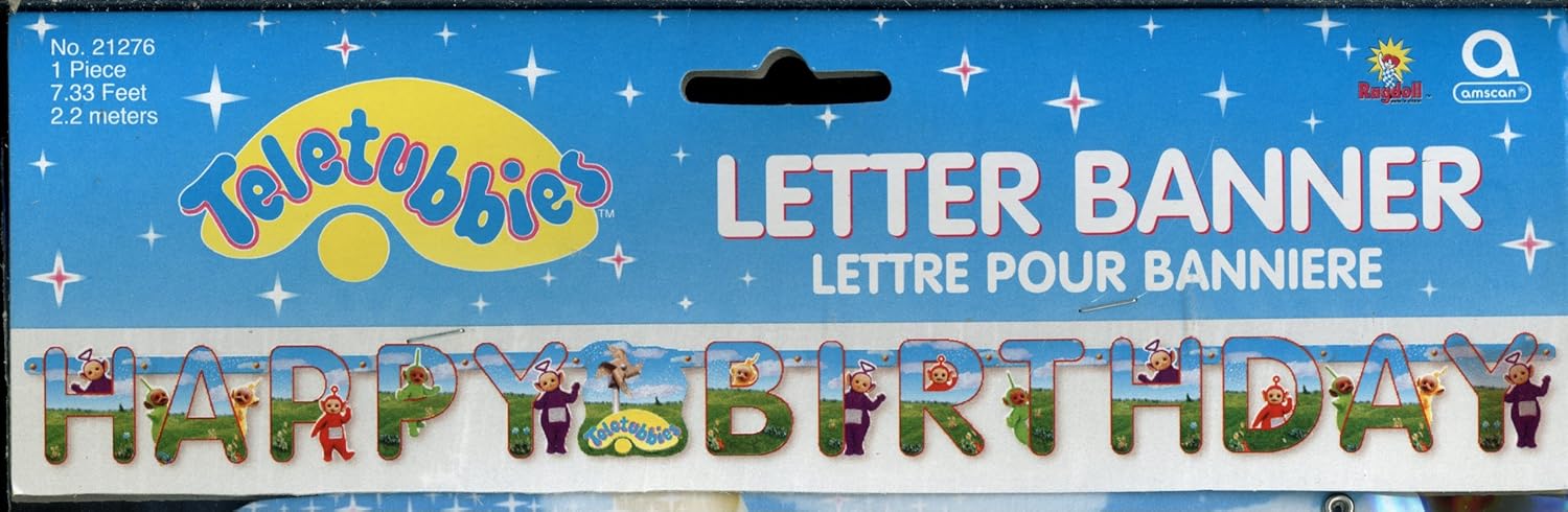 Amazon.com: Teletubbies Happy Birthday Letter Banner - Over 7 Feet Long ...