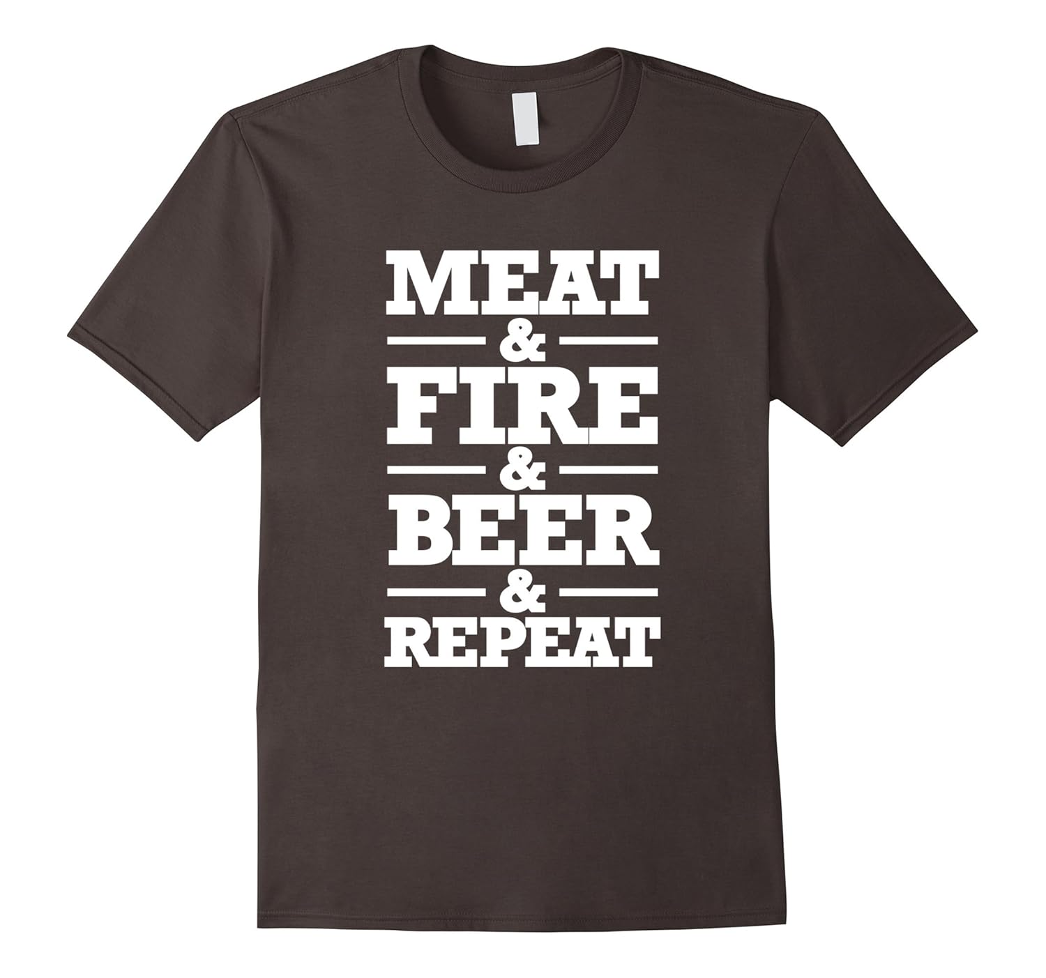 Barbecue Grill Meat BBQ T Shirt Meat & Fire & Beer & Repeat-Art ...