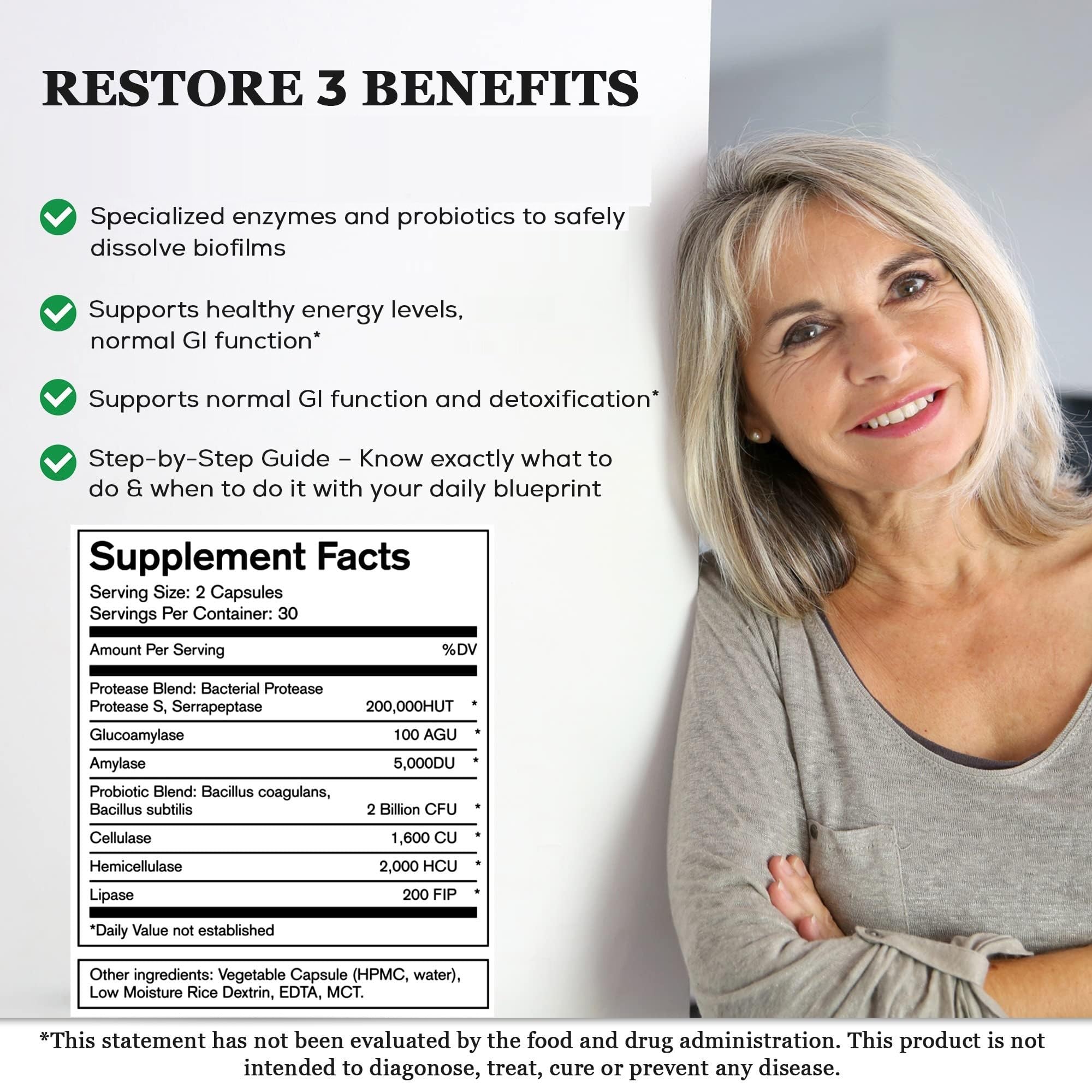 Mua Native Formulas Restore 3 Proteolytic Enzyme & Spore Probiotic ...