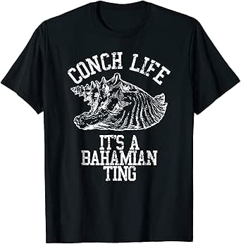 Amazon.com: Bahamas Souvenir Independence Nassau Bahamian Conch Shirt ...
