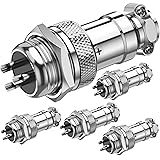 Amazon.com: DIYhz 10 Pcs GX16-3 Panel Metal Mount Circular Metal Aviation Connector Adapter Male ...