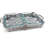 Amazon.com: Arthur Court Metal Pyrex Glass Casserole Dish Holder Grape ...
