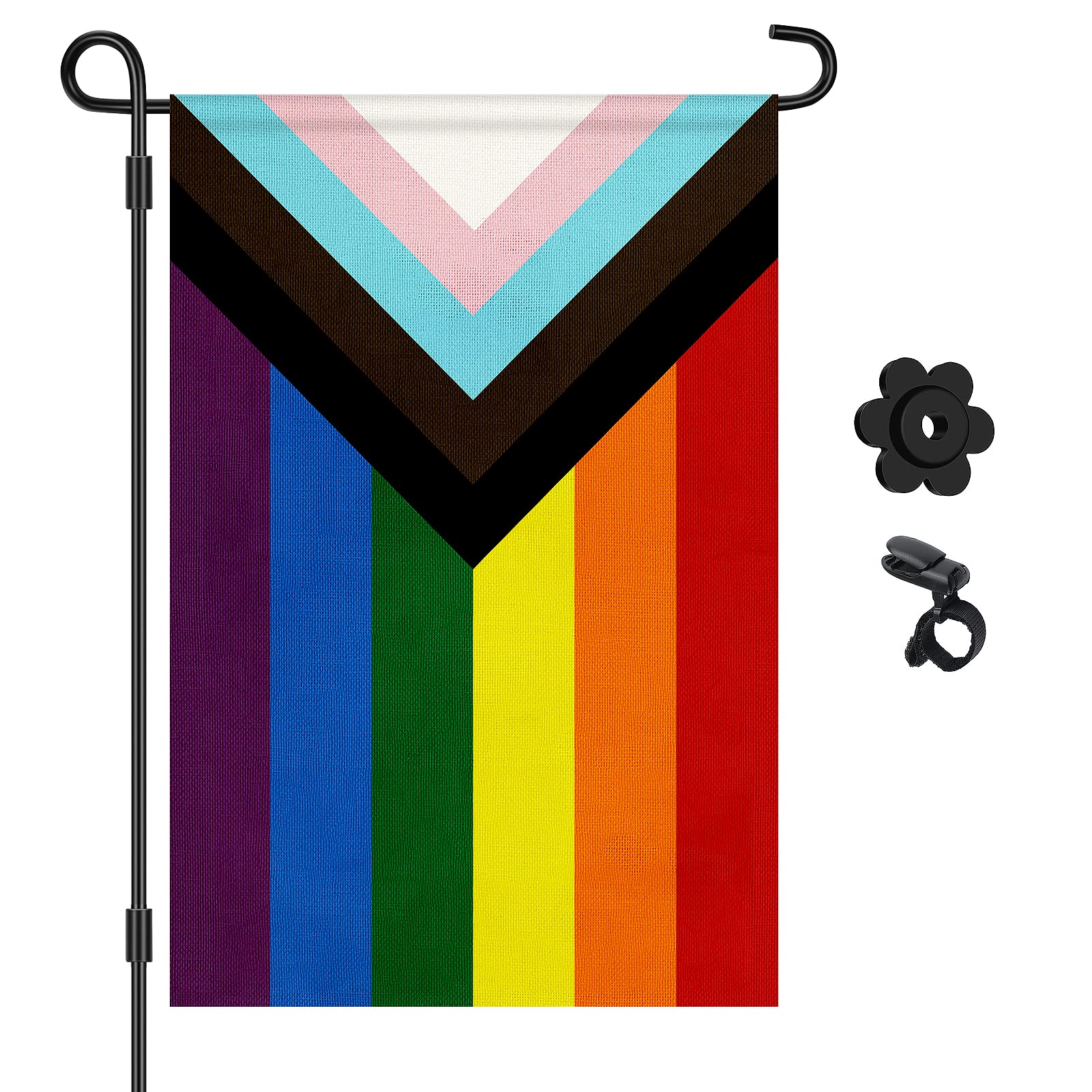 Pride Garden Flag, Rainbow Progress Pride Flags, Double Sided Gay Pride Lesbian Yard Flags ...