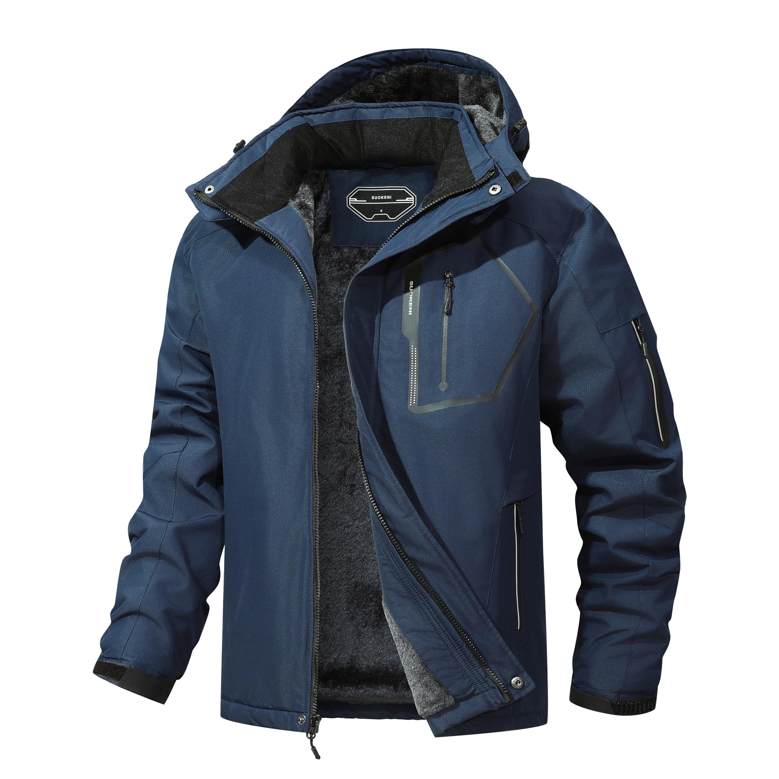 UTWGN Men's Ski Jacket Winter Warm Snow Coat Waterproof Windbreaker ...