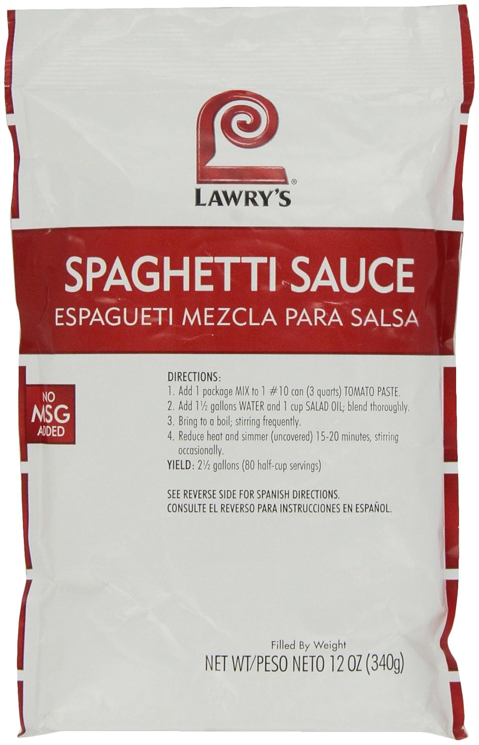 Amazon.com : Lawrys Spaghetti Sauce Mix, 12-Ounce Packages (Pack of 3 ...