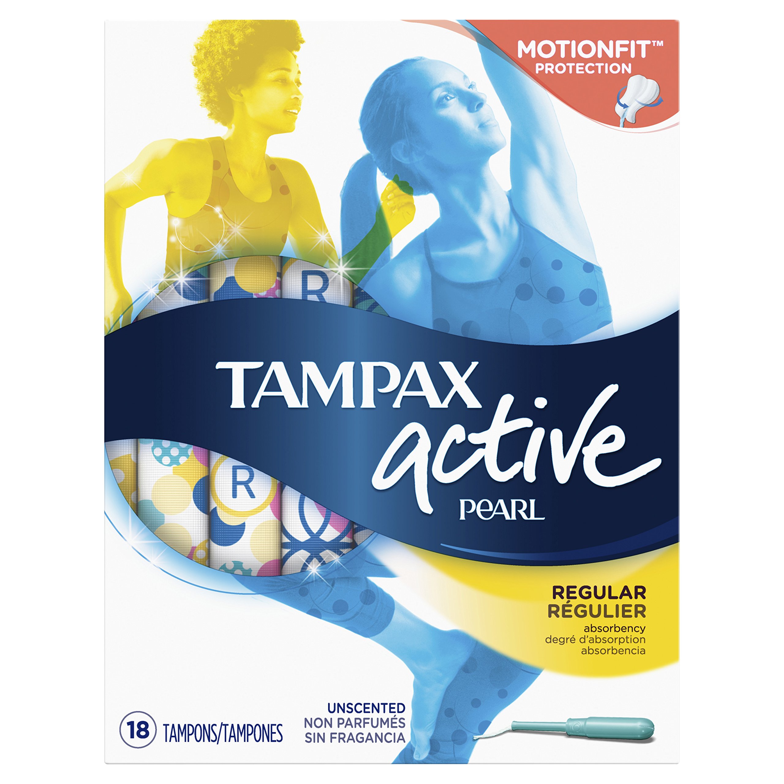 Amazon.com: Tampax Pearl Plastic Tampons, Super Absorbency, Scented, 18 ...
